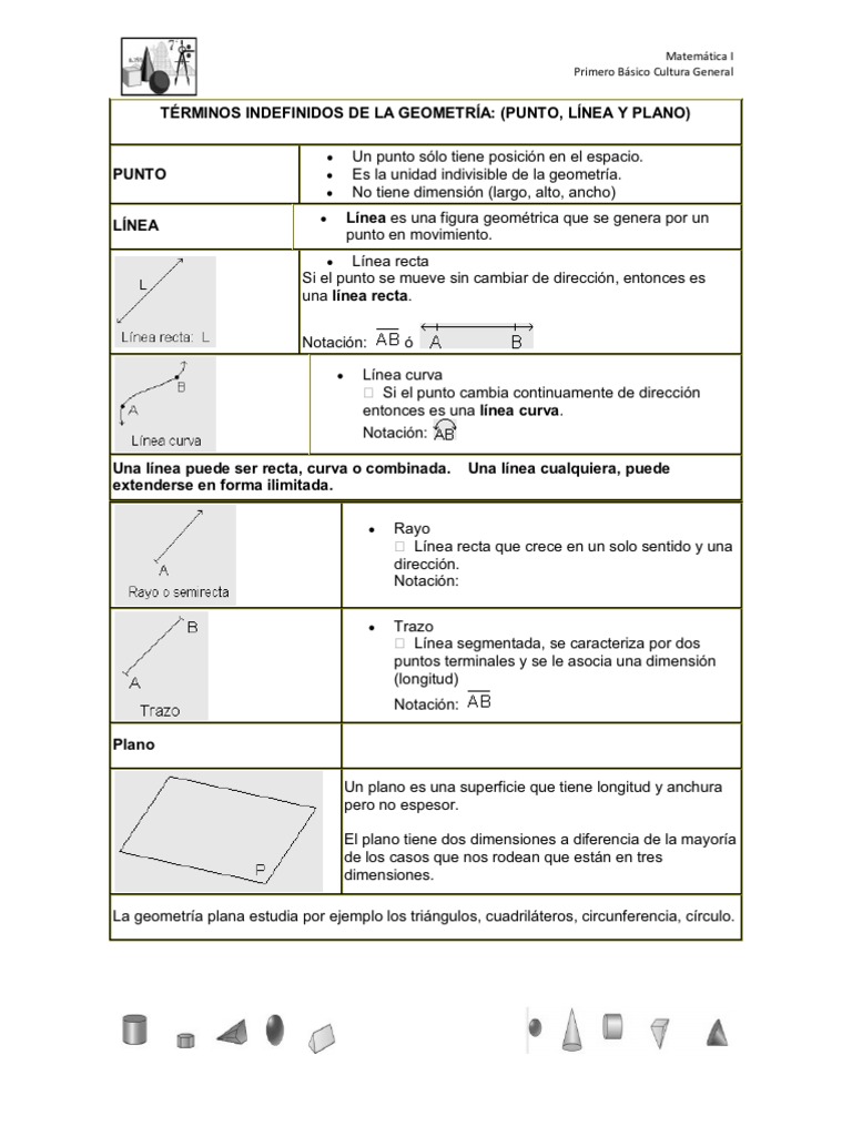 Geometria Basica Con Hojas de Trabajo | PDF | Circulo | Longitud