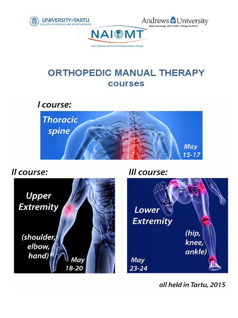 Orthopedic Manual Therapy Course Series, 2015 Tartu, Estonia-3 | PDF ...