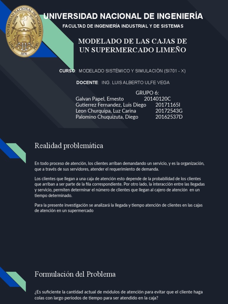 Modelado de Las Cajas de Un Supermercado Limeño | PDF | Método Monte ...