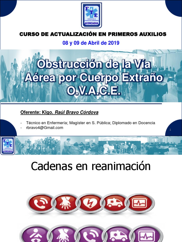 Ovace | PDF | Reanimación cardiopulmonar | Emergencias Médicas