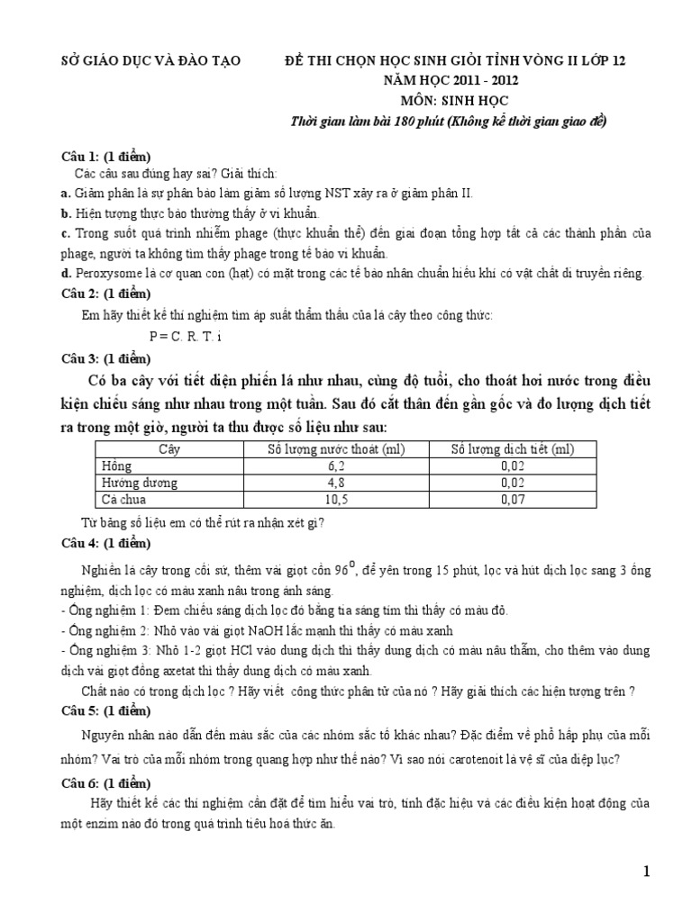 De-thi-chon-hsg12-t - - - nh-v - - ng-2.doc; filename= UTF-8''De-thi-chon-hsg12-tỉnh-vòng-2 | PDF