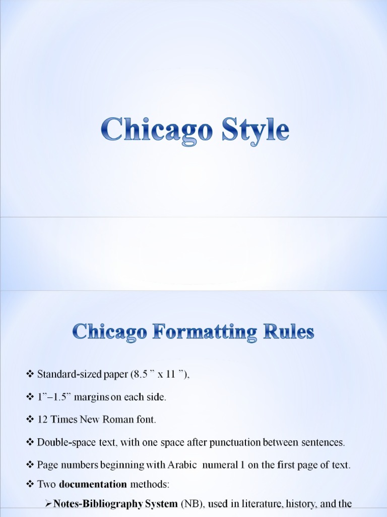 Chicago Style | PDF | Note (Typography) | Writing