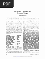 Drivers The Key To The Process of Scripts PDF | PDF | Psychotherapy ...