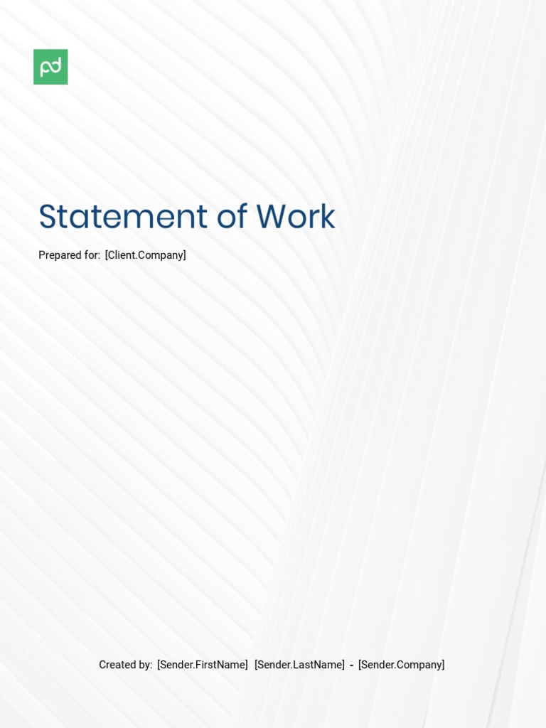 Statement of Work Template | PDF | Economies | Business