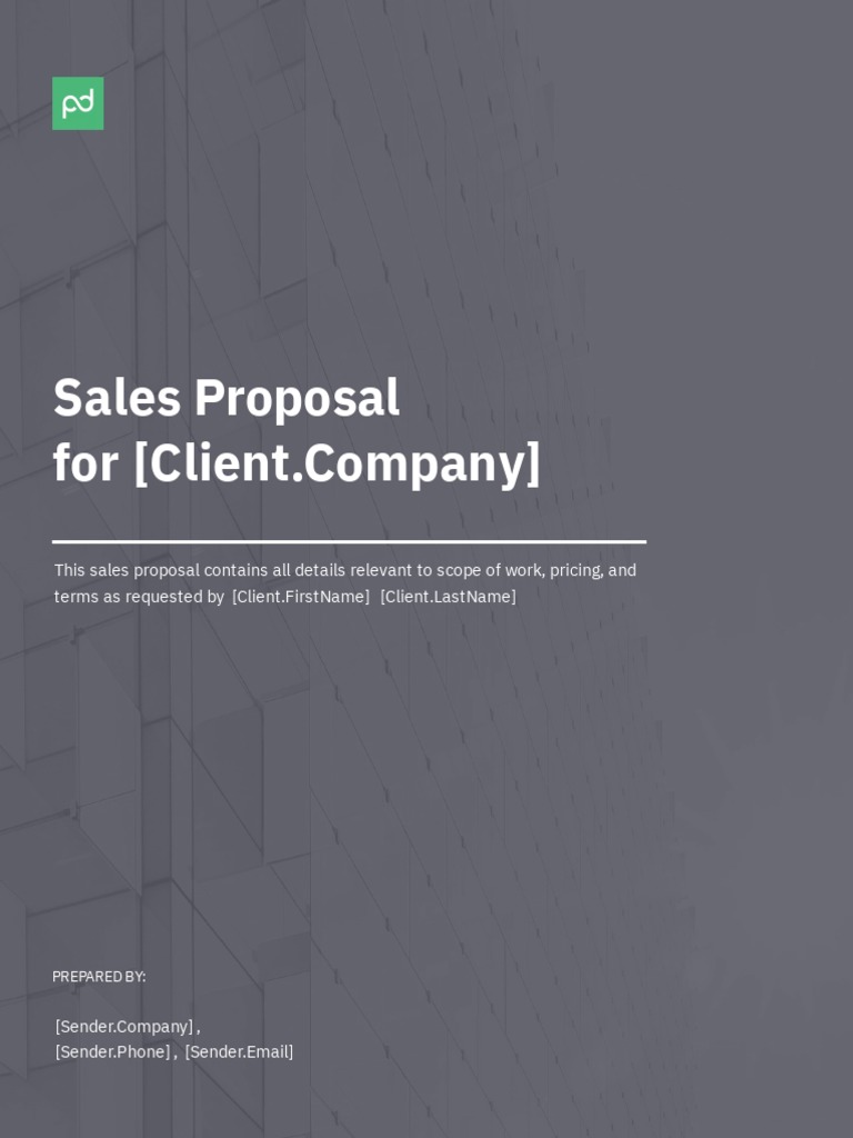Sales Proposal Template | PDF | Sales | Contractual Term