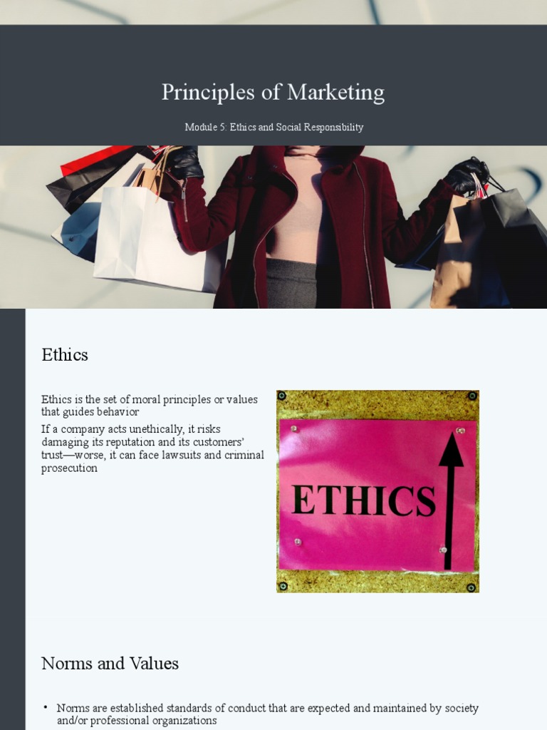 Principles of Marketing Ethics and Social Responsibility | PDF | Sales ...