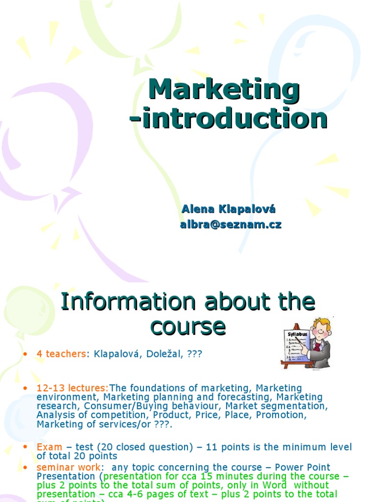 Marketing Introduction.1.lecture | PDF | Marketing | Sales