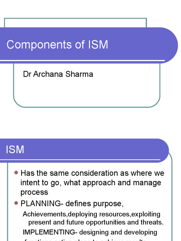 Components of ISM | PDF | Competition | Monetary Policy