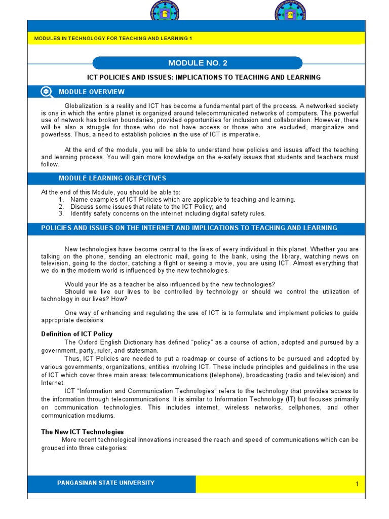 Ttl1 - Module 2 - 50points | PDF | Information And Communications Technology | Educational ...