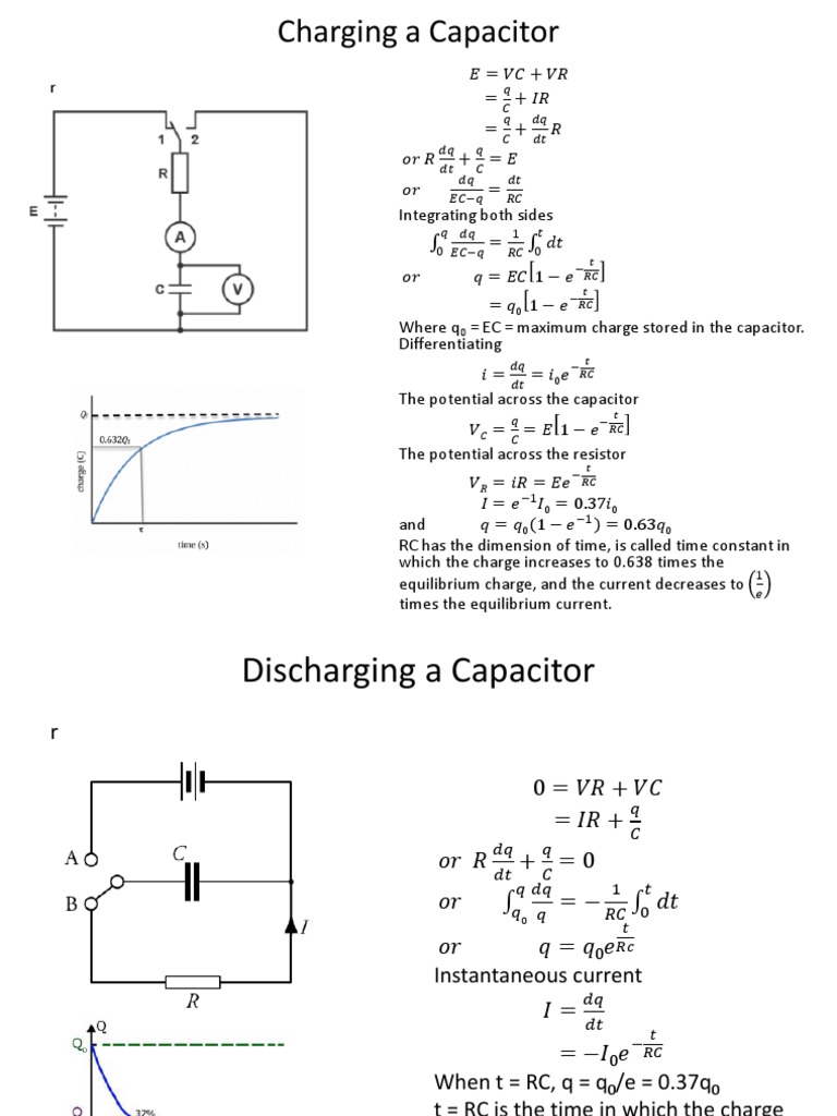Capacitor Charging and Discharging Explained | PDF | Capacitor ...