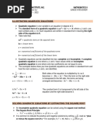 Learning Module: Mathematics Grade 9 Quarter 1 | PDF | Quadratic ...