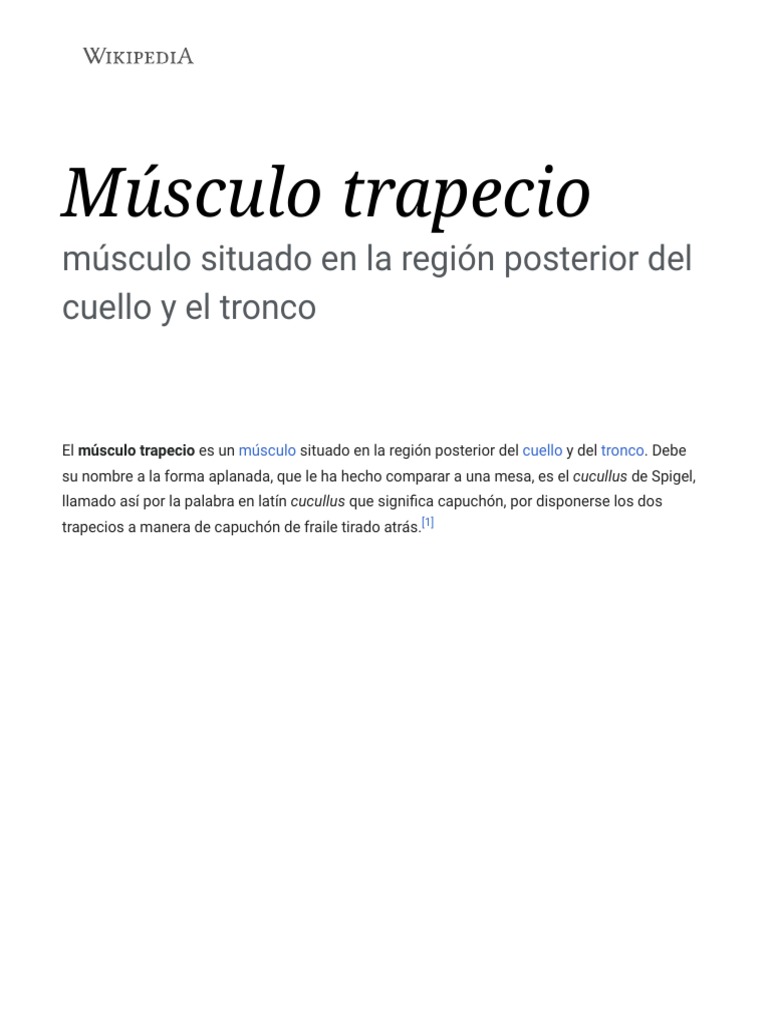 Origen e inserción del músculo trapecio | PDF | Tejido suave | Sistema ...