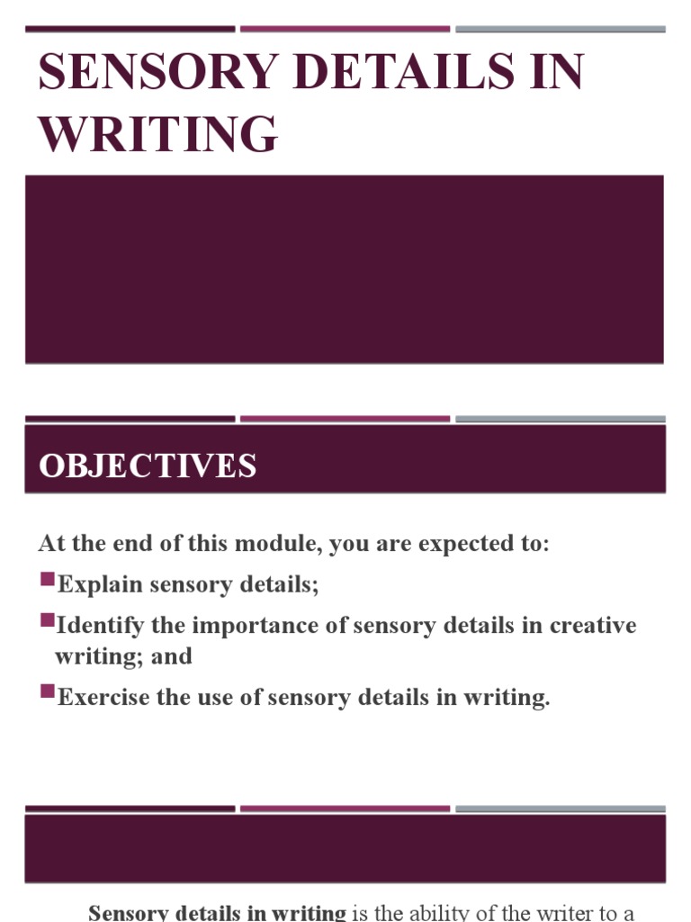 Enhancing Writing with Sensory Details | PDF | Perception | Senses
