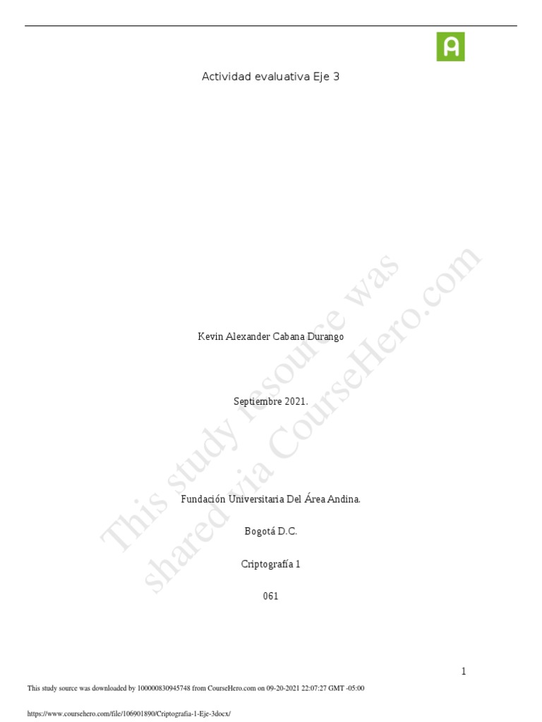Criptografia 1 Eje 3 | PDF | La seguridad informática | Tecnología de seguridad