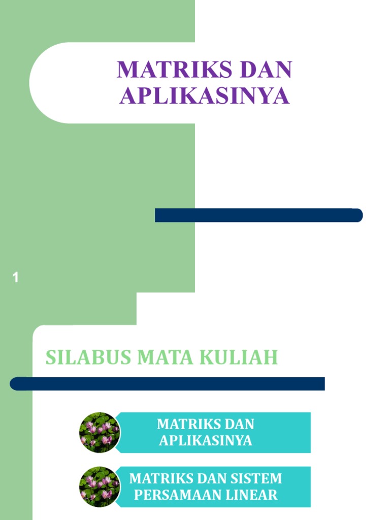 Materi Matrix 2 | PDF