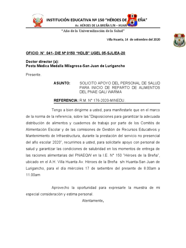 Oficio 041 - Posta | PDF