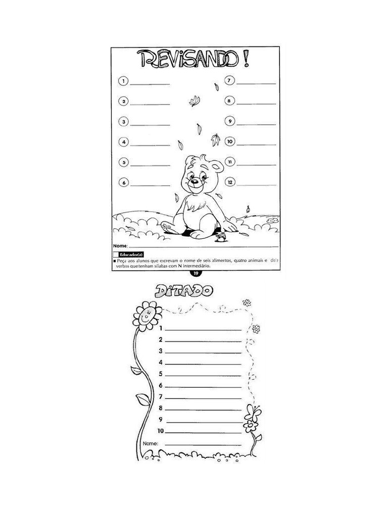 Baixe em PDF Folhas de Ditados e Autoditados | PDF