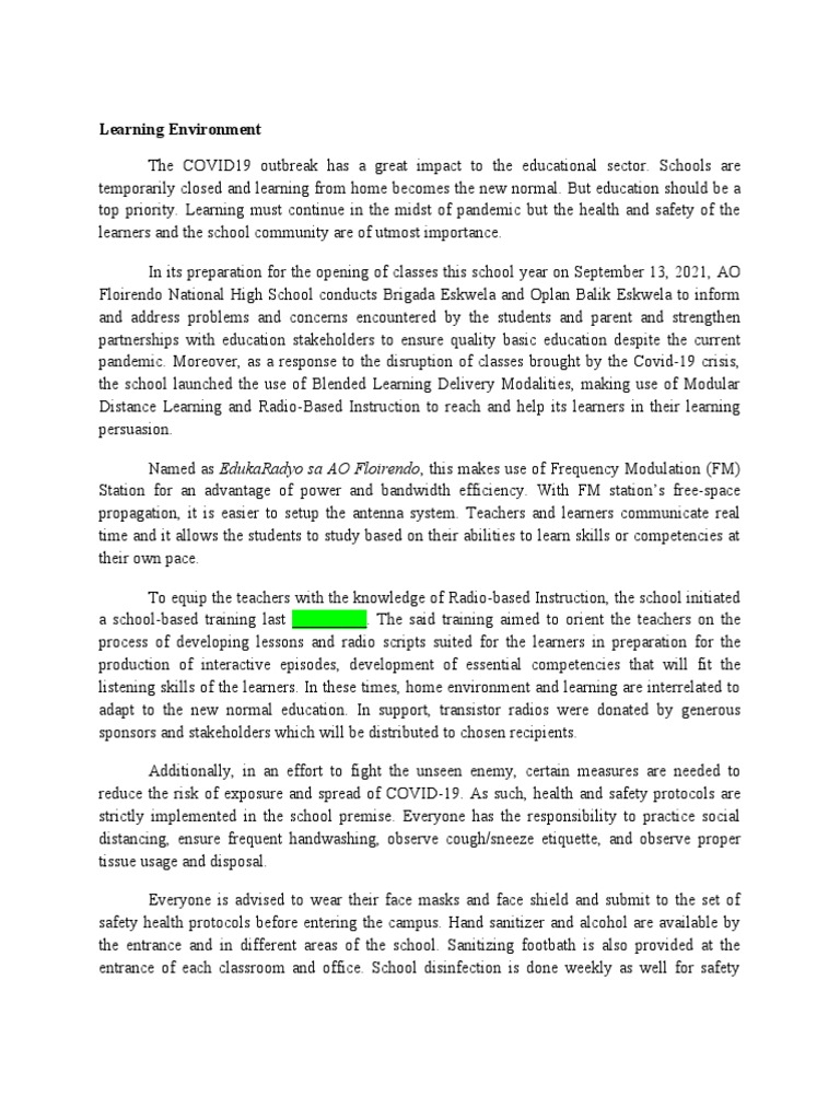 Learning Environment | PDF | Learning | Radio