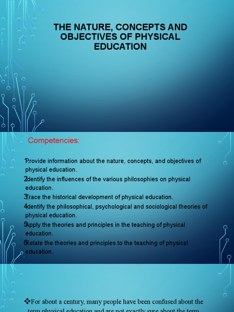 The Nature, Concepts and Objectives of Physical | Download Free PDF ...