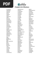 Printable List of 305 Values | PDF | Courage | Philosophical Theories