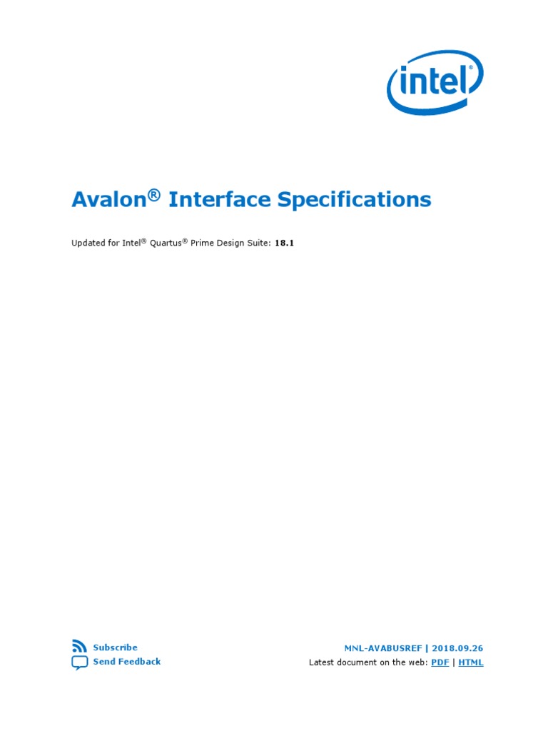 MNL Avalon Spec | PDF | Field Programmable Gate Array | Interface (Computing)