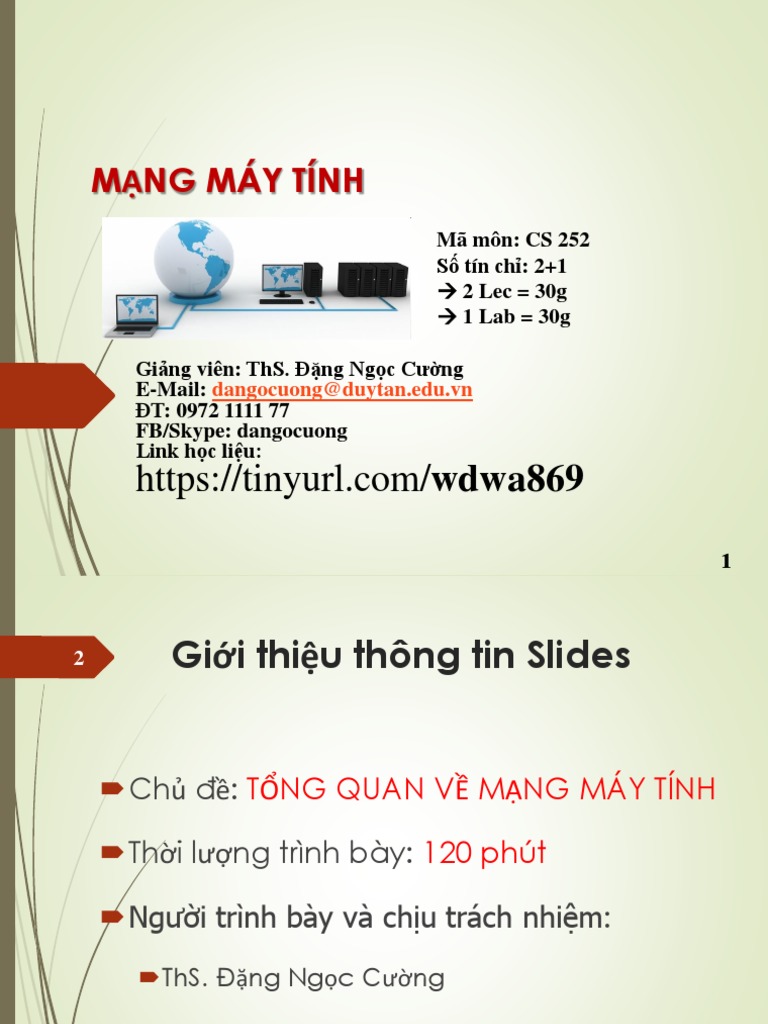 CS 252 - Mang May Tinh - 2020S - Lecture Slides - 1.2 | PDF