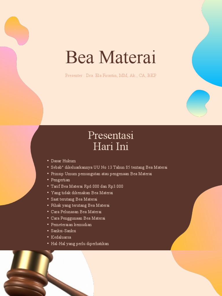 Bea Materai | PDF | Pengelolaan Keuangan & Uang
