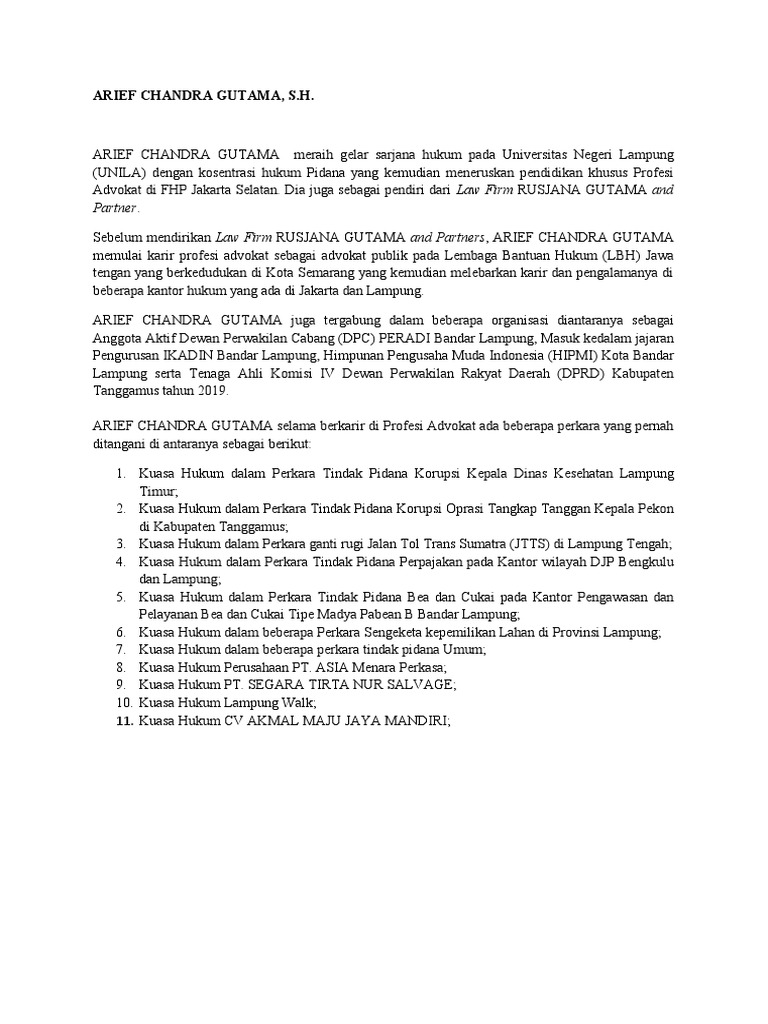 Arief Chandra Gutama | PDF