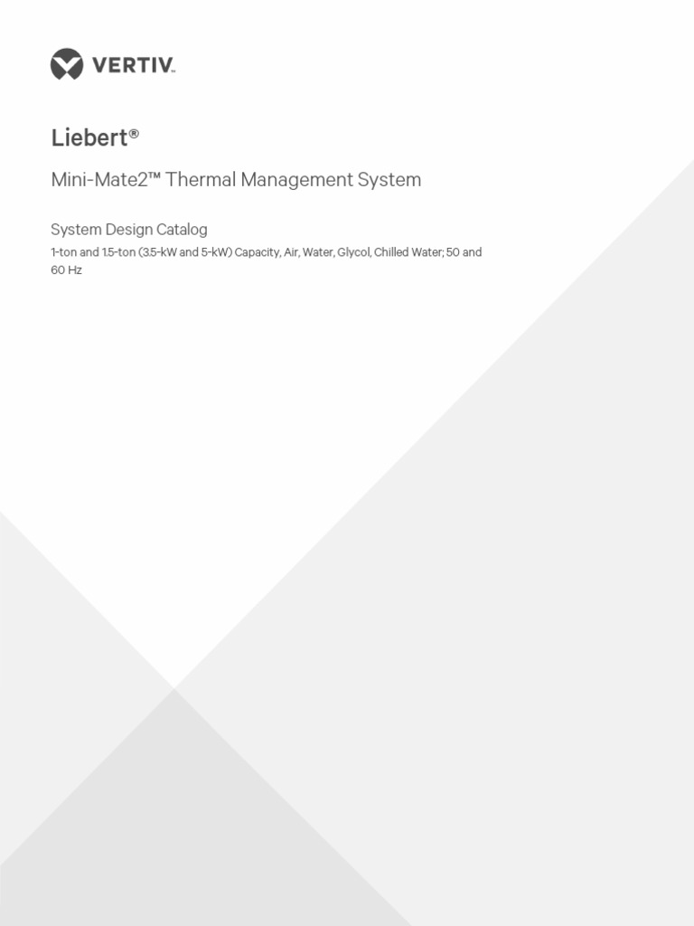 Liebert Minimate2 1 1.5 Ton Technical Data Manual 00 | PDF | Humidity ...