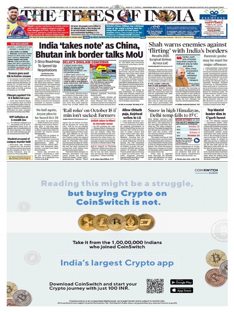 TOI Newspaper 15 Oct 2021 | PDF