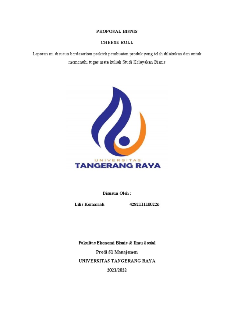 Proposal Usaha Cheese Roll 2021 | PDF | Griya & Taman