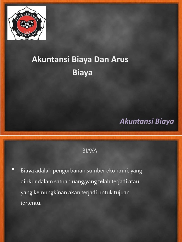 Klasifikasi dan Arus Biaya Akuntansi | PDF | Pengelolaan Keuangan & Uang