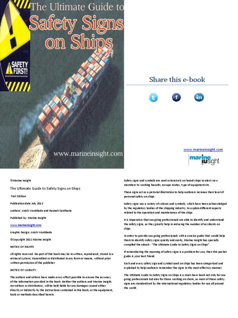 The Ultimate Guide To Safety Signs On Ships | PDF