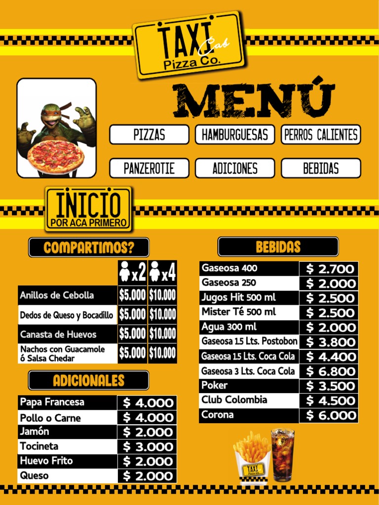 Taxi Pizza FINAL MONT | PDF | Alimentos | Cocina
