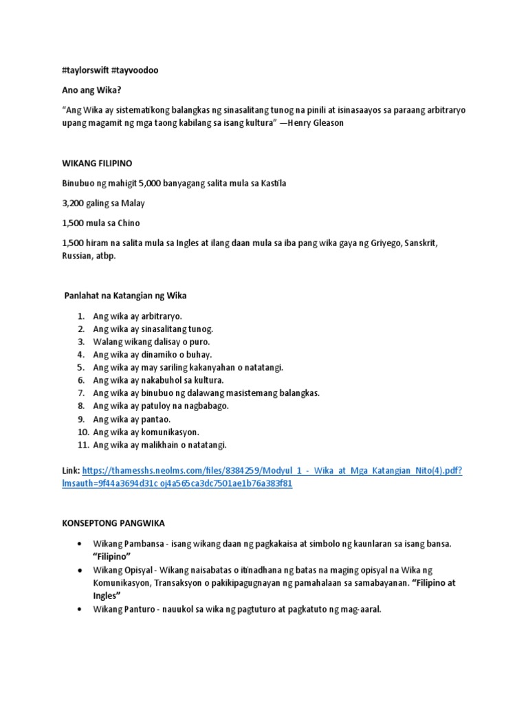 Grade 11 Filipino | PDF