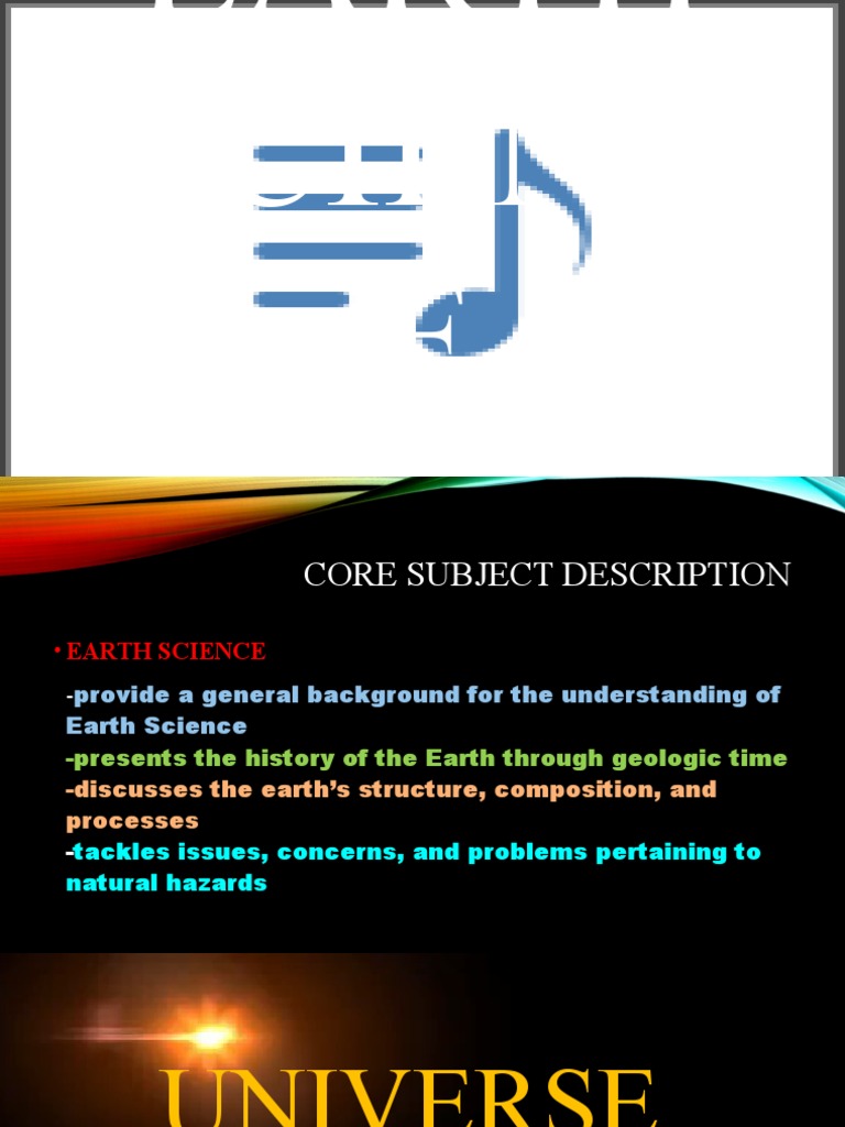 EARTH SCIENCE. Lesson 1 - Universe & Solar System | PDF | Universe ...