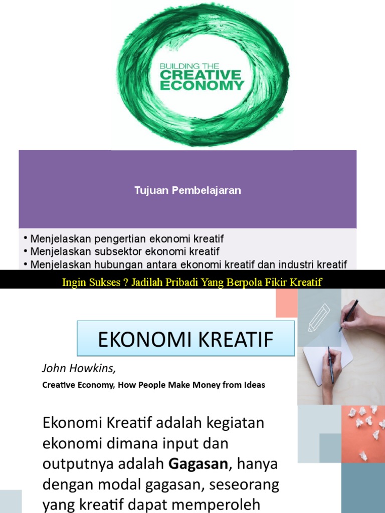 5 PPT Ekonomi Kreatif | PDF