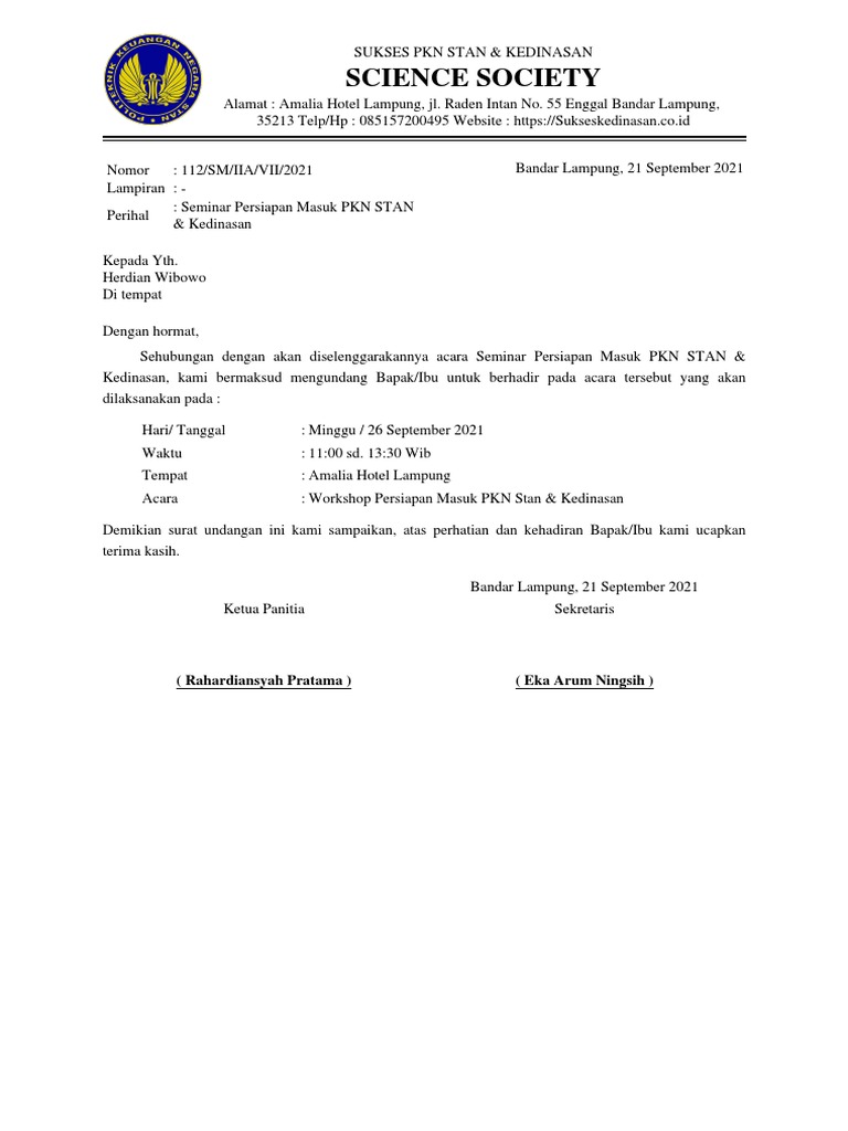 Undangan Seminar Workshop | PDF