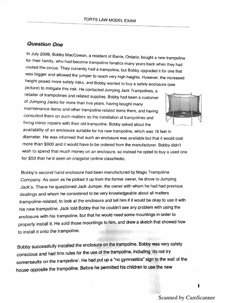 Tort Model Exam | PDF