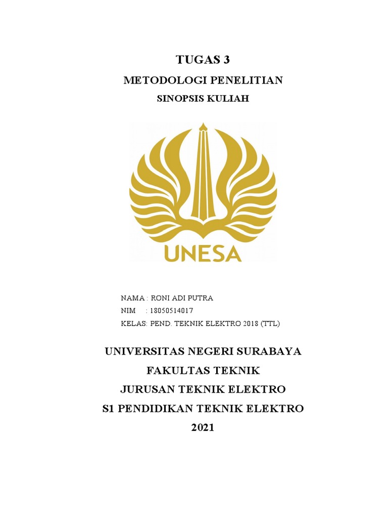 Roni Adi Putra - Sinopsis Tugas 3 | PDF Roni Adi Putra - Sinopsis Tugas 3 | PDF