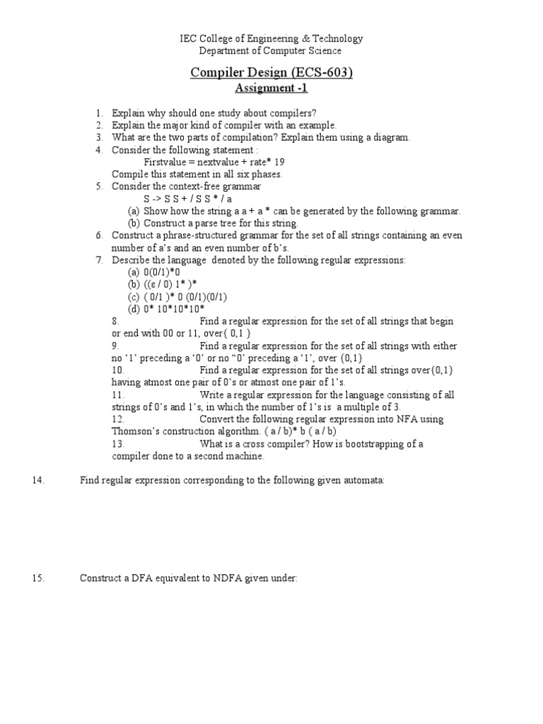 CD Assignment | PDF | Parsing | C (Programming Language)