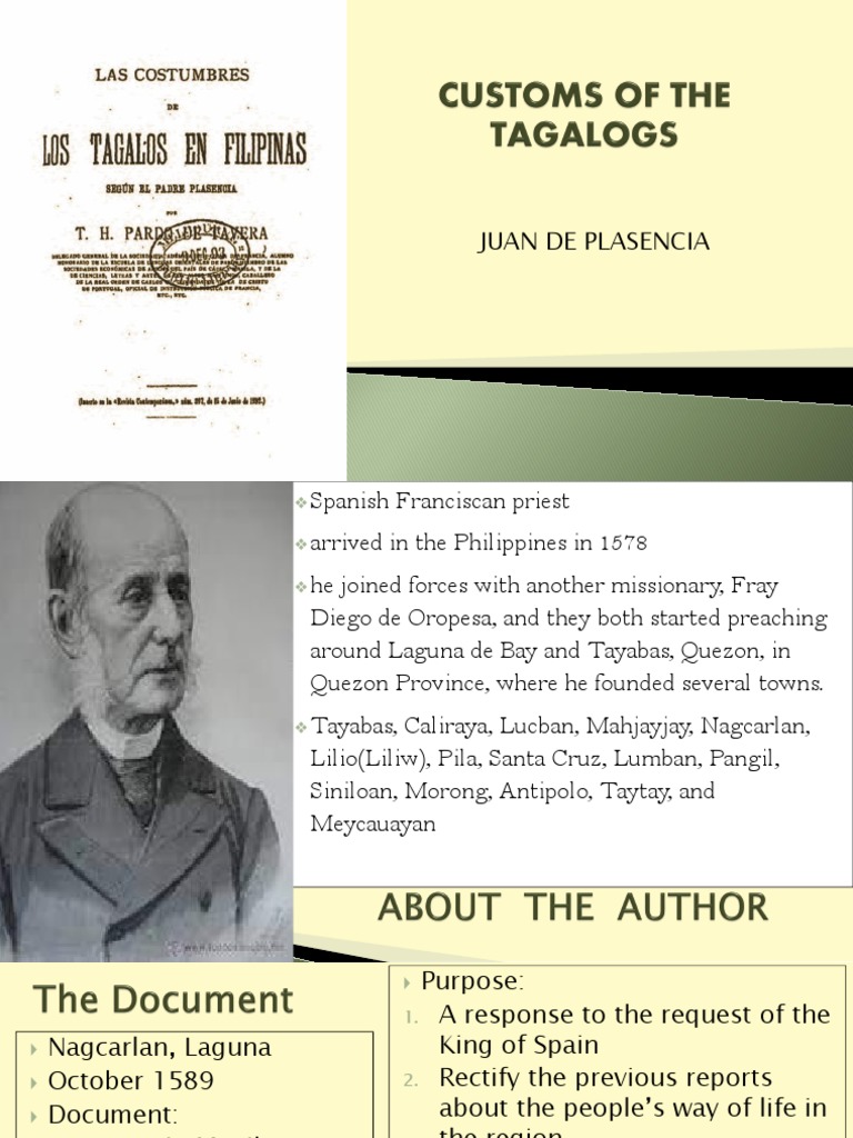 Customs of the Tagalogs by Plasencia | PDF | Philippines