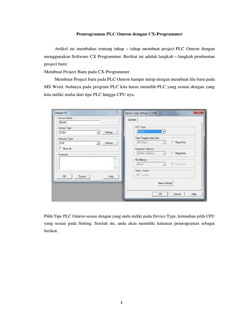 5 Pemrograman PLC Omron Dengan CX Programmer | PDF