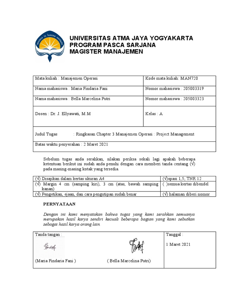 Ringkasan Chapter 3 Project Management | PDF