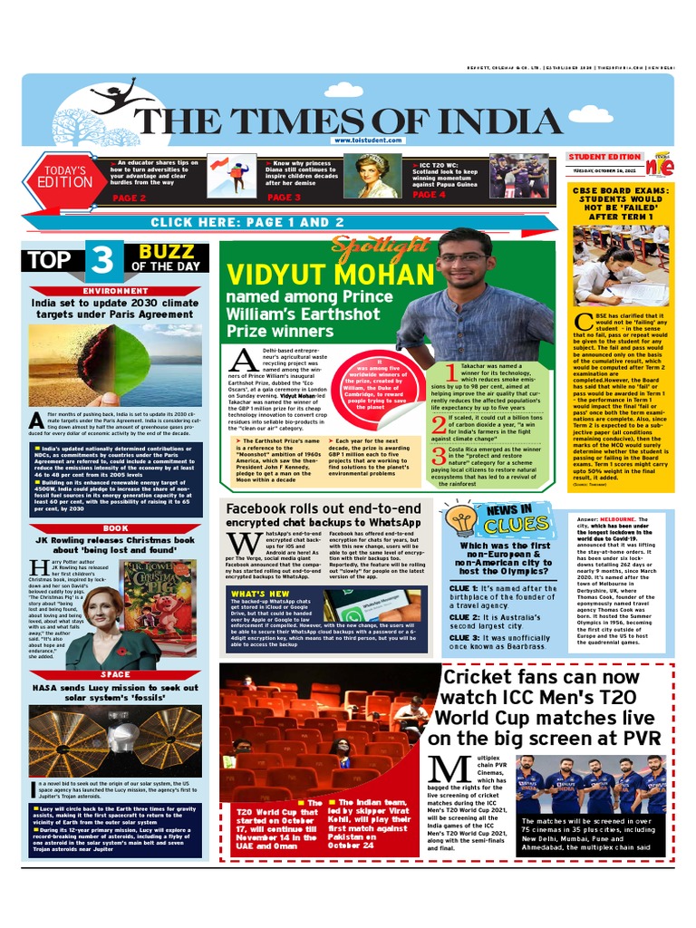 Vidyut Mohan: Named Among Prince William's Earthshot Prize Winners | PDF