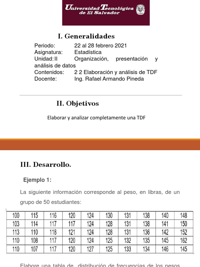 2.2 Elaboración y Análisis de TDF | PDF