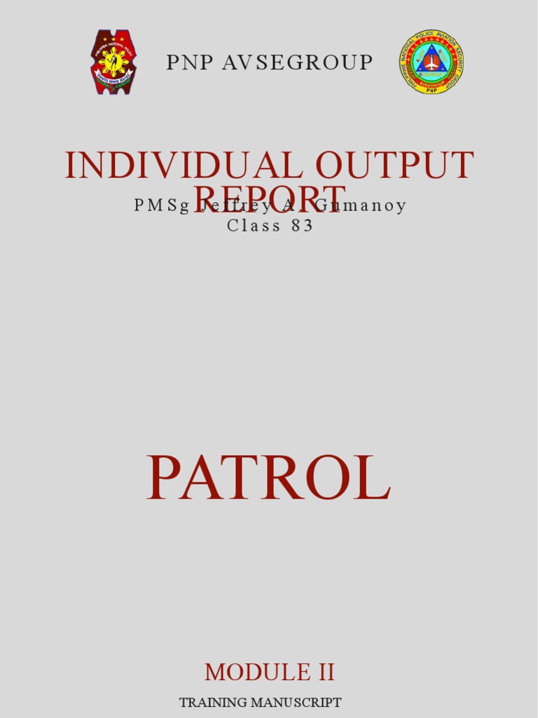 PMSG Gumanoy CL 83 - Patrol Phase | Download Free PDF | Police | Patrol