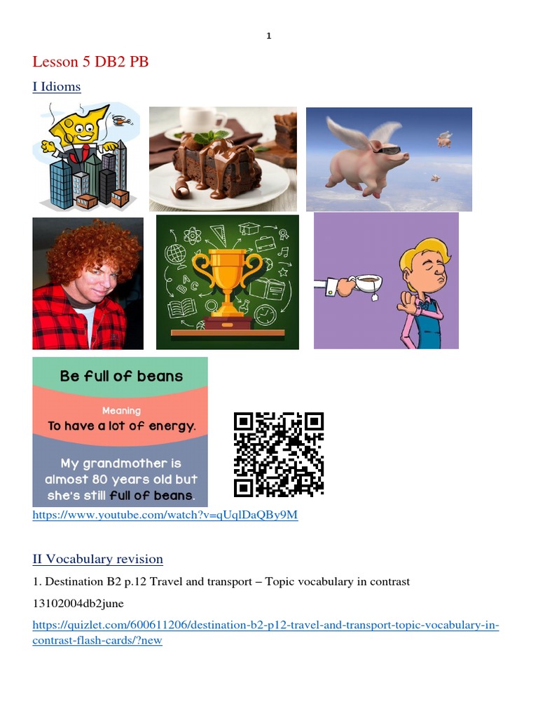Lesson 5 DB2 PB: I Idioms | PDF