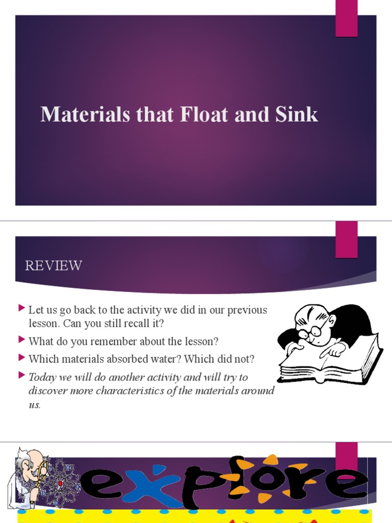 Lesson 2 - Materials That Float and Sink | PDF | Buoyancy | Plastic