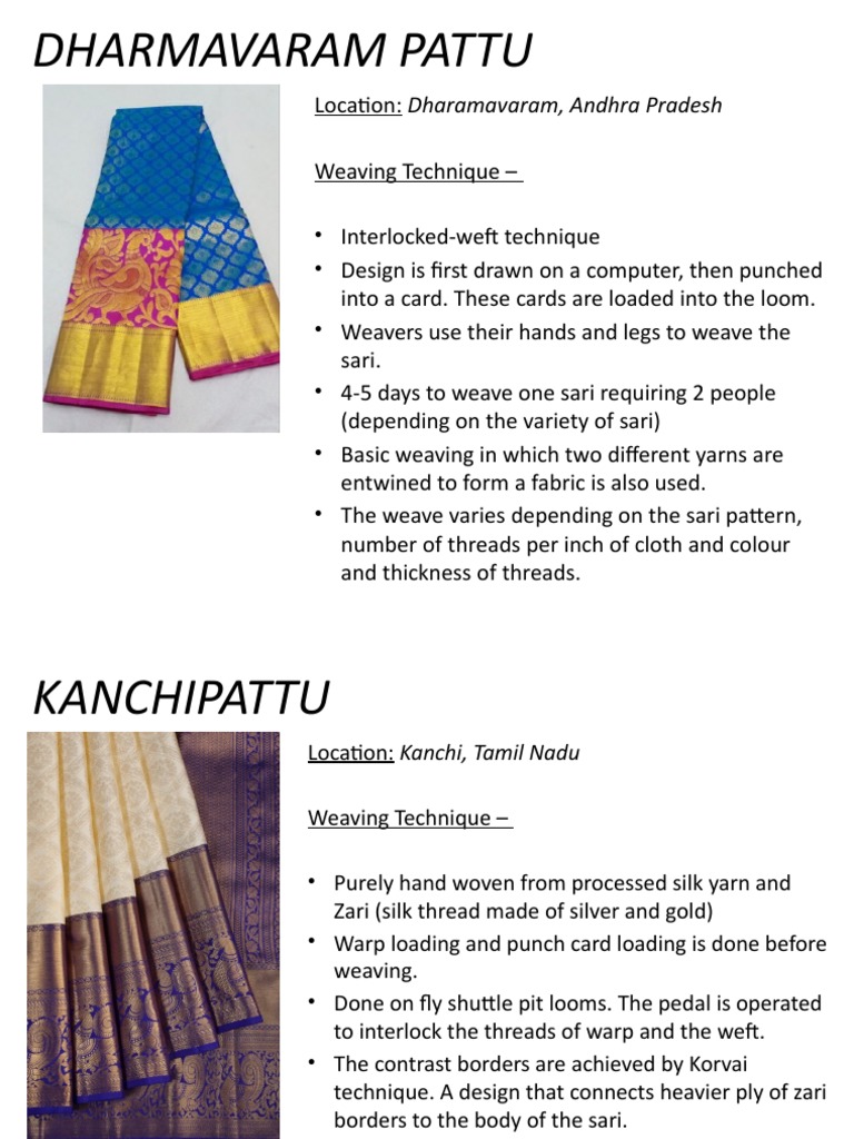 Sarees in South India | PDF | Weaving | Textiles